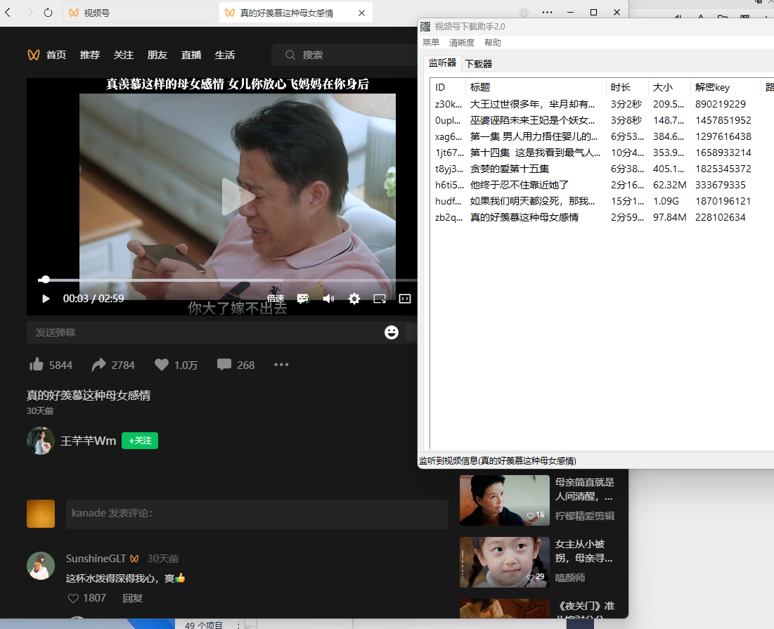 GitHub - kanadeblisst00/WechatVideoSniffer2.0: 微信视频号下载工具